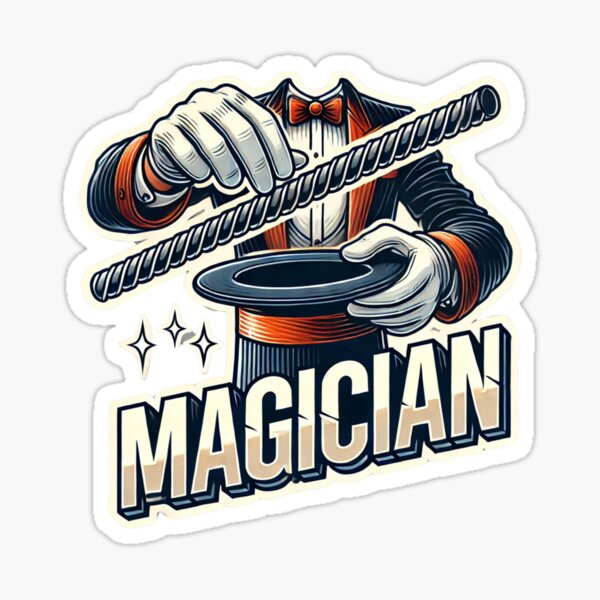 "Magician Pulling Rebar from a Hat – Unique Construction-Themed Sticker ...