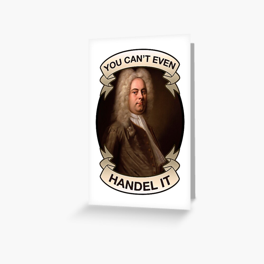 "Handel Pun" Sticker for Sale by CafePretzel | Redbubble
