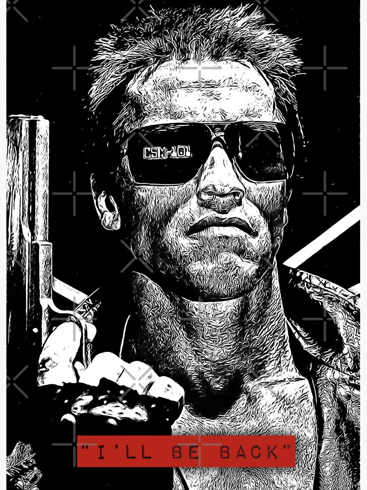 "The Terminator T800 Model 101, I'll be back" Sticker for Sale by ...