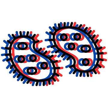 "trippy 3D bacteria - science, cool, microbiology" Sticker for Sale by ...