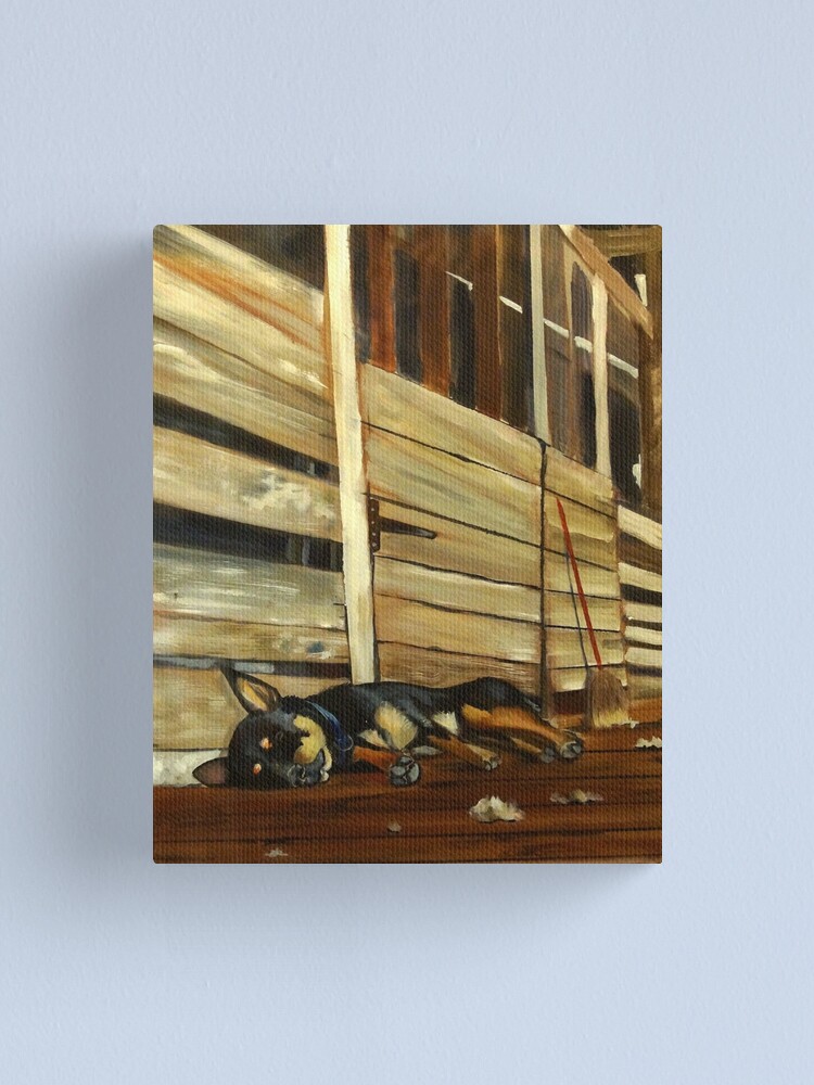 "Smoko " Canvas Print for Sale by Wet-Nose-Prints | Redbubble