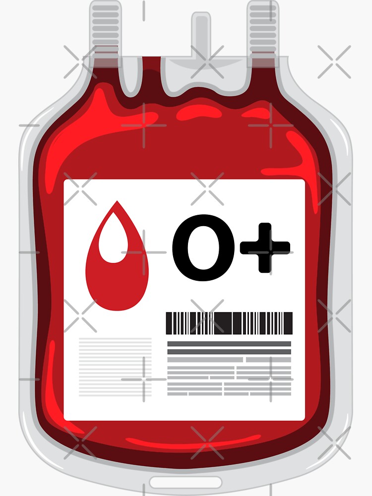 "Blood Group O+ | Cool Helmet Sticker, Blood, O+, O positive" Sticker ...