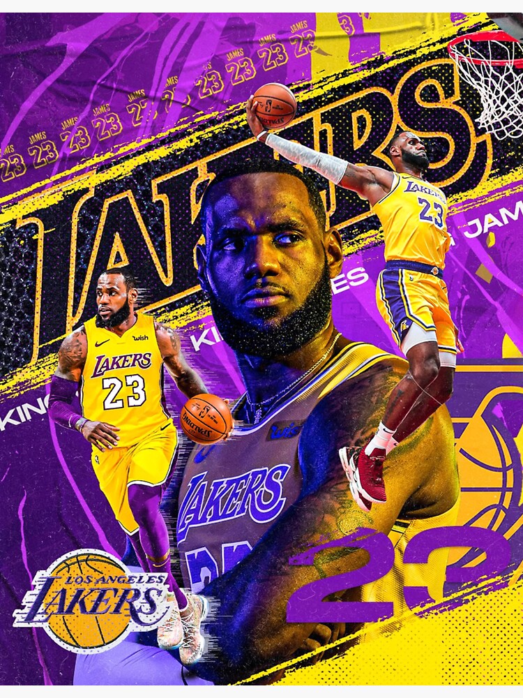 "Basketball Los Angeles Lebron James Poster Graphic" Sticker for Sale ...