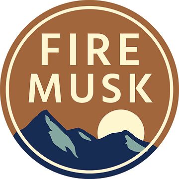 "Fire Musk Bumper Sticker brown v2" Sticker for Sale by jmagee11 ...