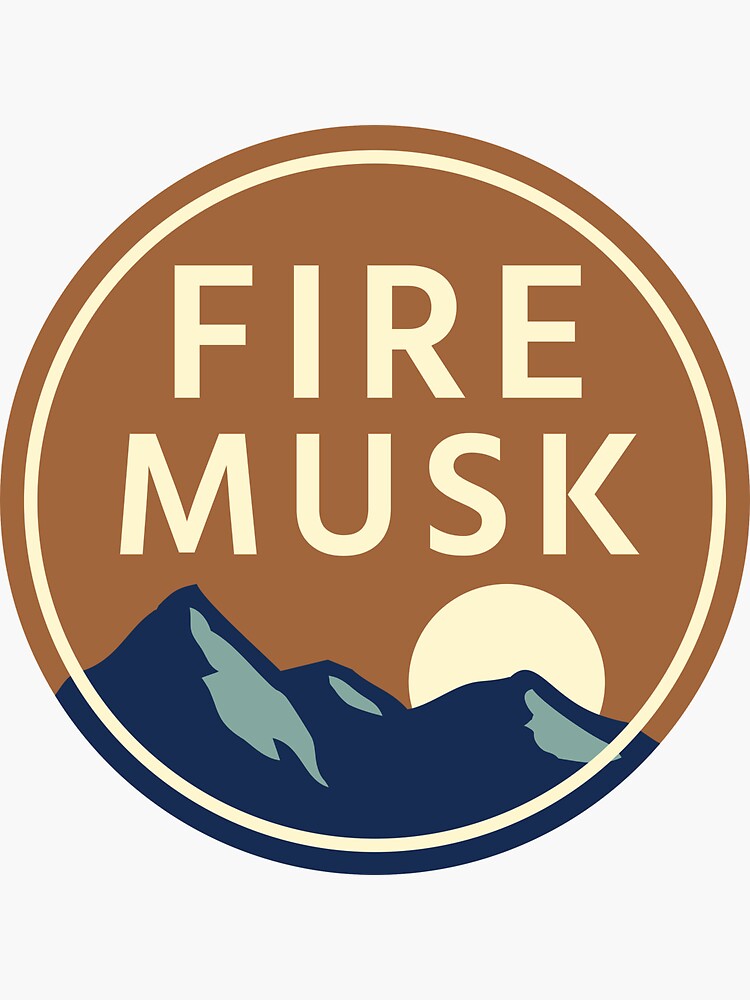 "Fire Musk Bumper Sticker brown v2" Sticker for Sale by jmagee11 ...