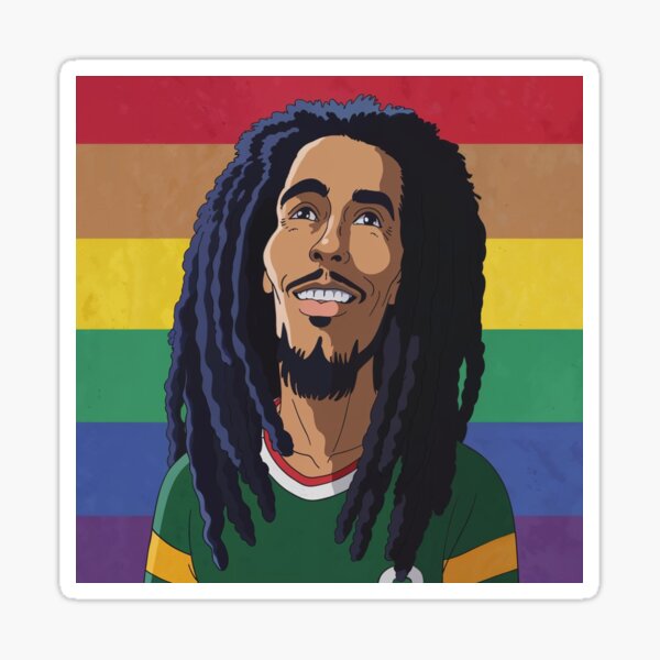 "Bob Marley" Sticker for Sale by DesignShirt900 | Redbubble