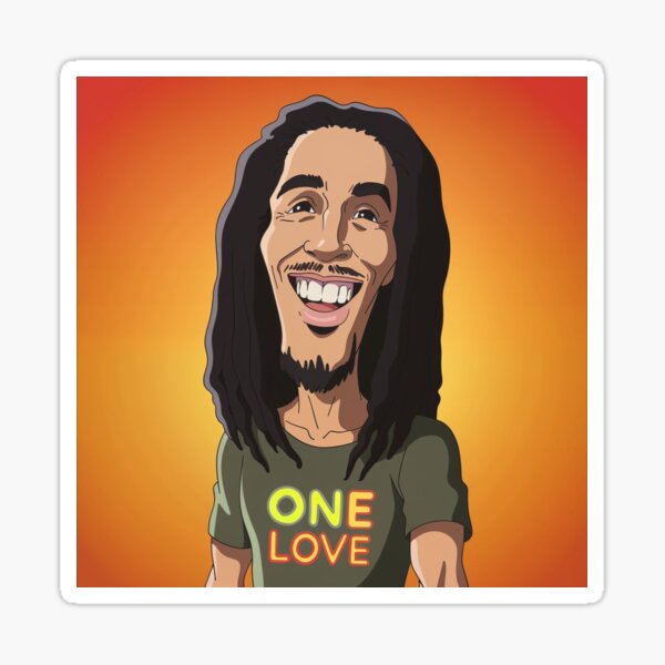 "Bob Marley" Sticker for Sale by DesignShirt900 | Redbubble
