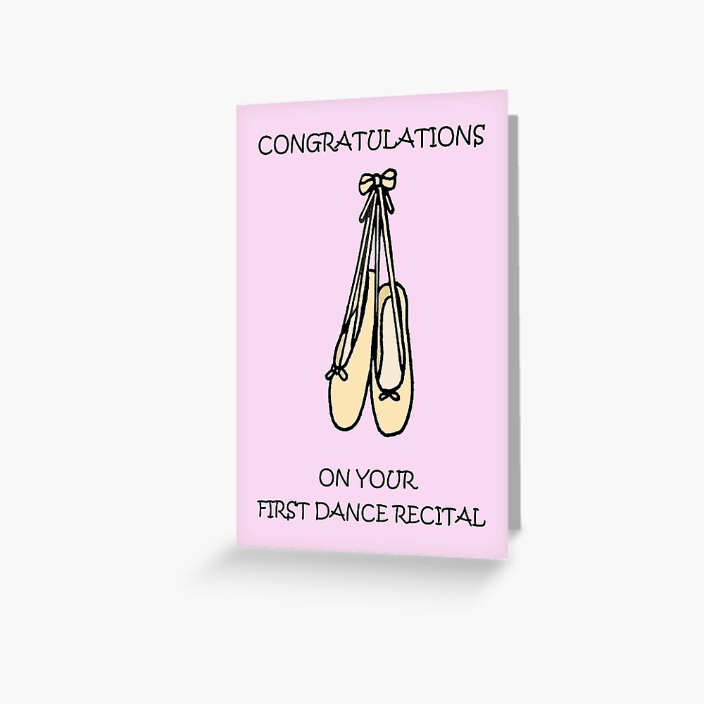 "Congratulations on First Dance Recital Ballet Shoes" Greeting Card for ...