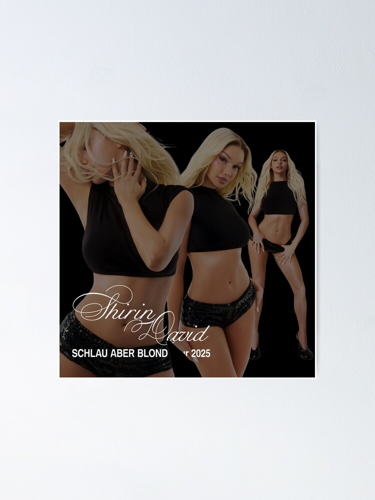 "SHIRIN DAVID - SCHLAU ABER BLOND Tour 2025" Poster for Sale by OwLana | Redbubble