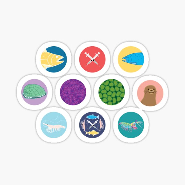"Marine Biology Sticker Set" Sticker by nicebutton | Redbubble
