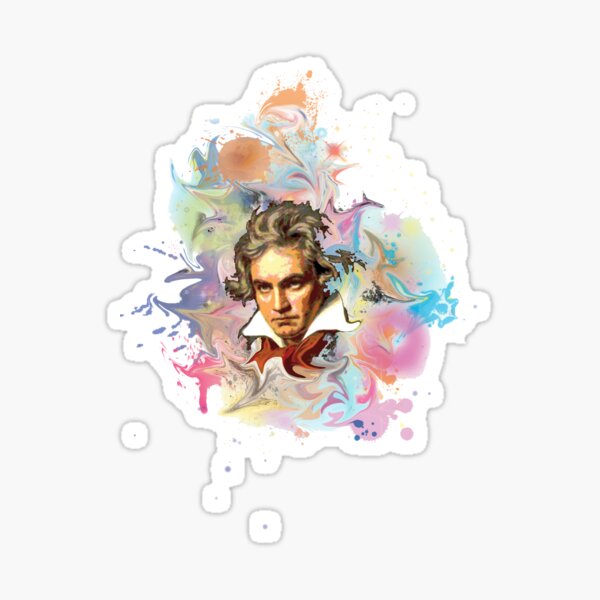 "BEETHOVEN" Sticker for Sale by CowboySurfer | Redbubble