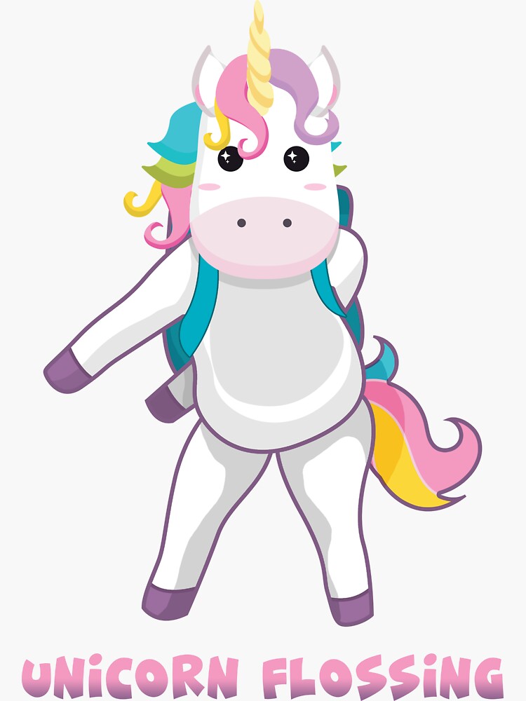 "Unicorn Floss Dance Animals Funny Kids Gift" Sticker by icedrum ...