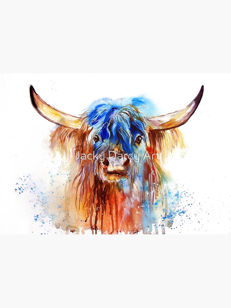"Blue Moo" Poster by Wet-Nose-Prints | Redbubble