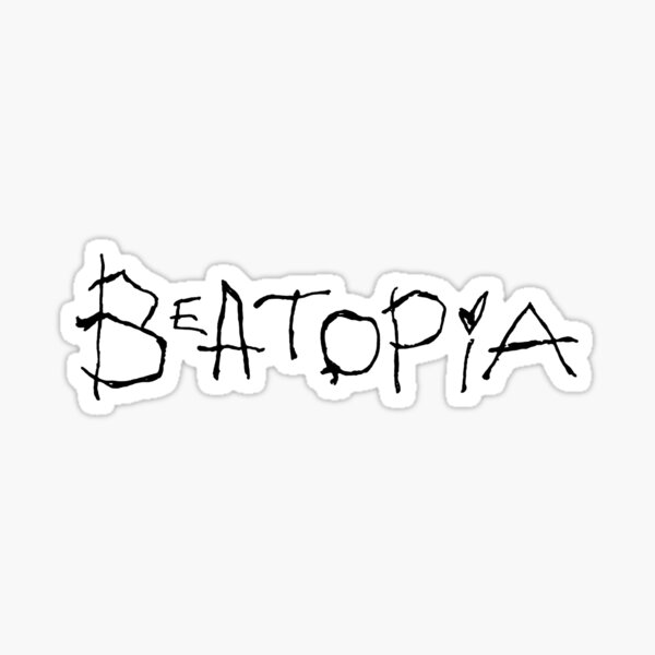 "beatopia logo" Sticker for Sale by birdie143 | Redbubble