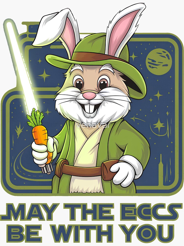 ""May the Eggs Be With You - Funny Easter Bunny Jedi,"Star Wars Easter ...