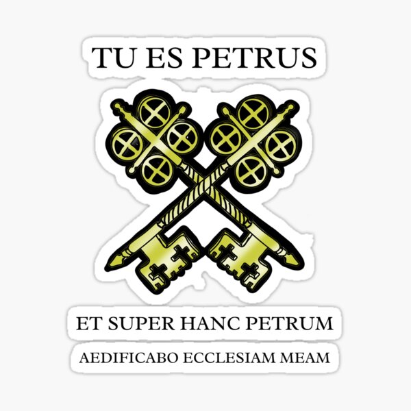 "Keys of the Kingdom Latin Traditional Catholic Saint Peter" Sticker ...