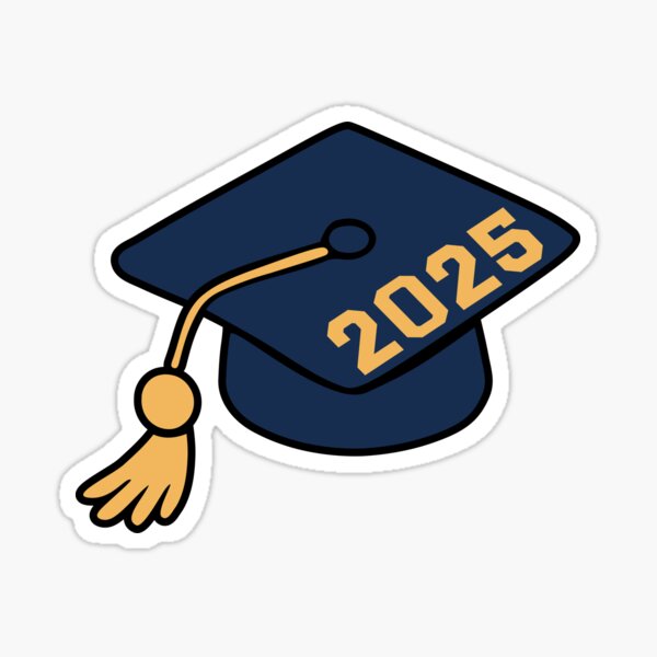 "Graduation Cap 2025 Senior Year Celebration" Sticker for Sale by ...