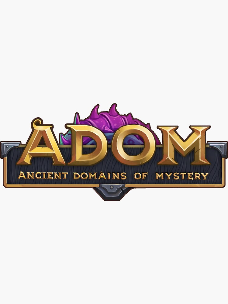 "ADOM Logo" Sticker by ADOMgame | Redbubble
