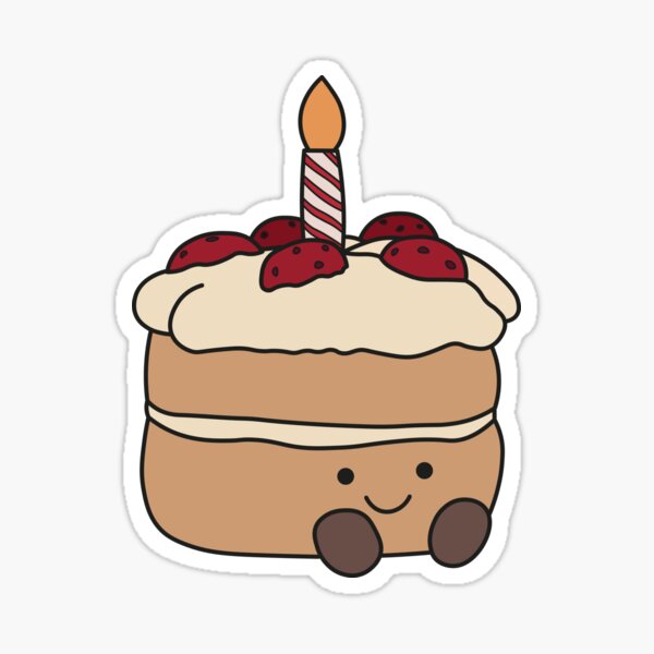 "Birthday Cake Jellycat" Sticker for Sale by Queen-Jellycat | Redbubble