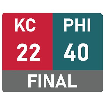 "SUPER BOWL FINAL SCORE" Sticker for Sale by TonySpencer | Redbubble