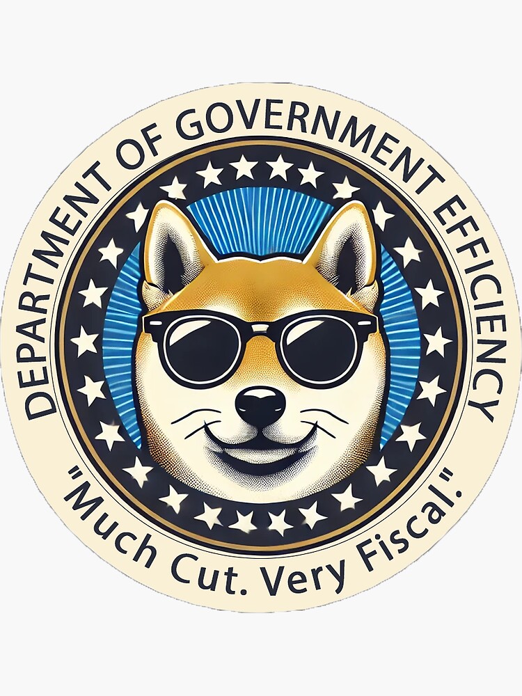 "DOGE D.O.G.E. Department of Government Efficiency seal" Sticker for ...