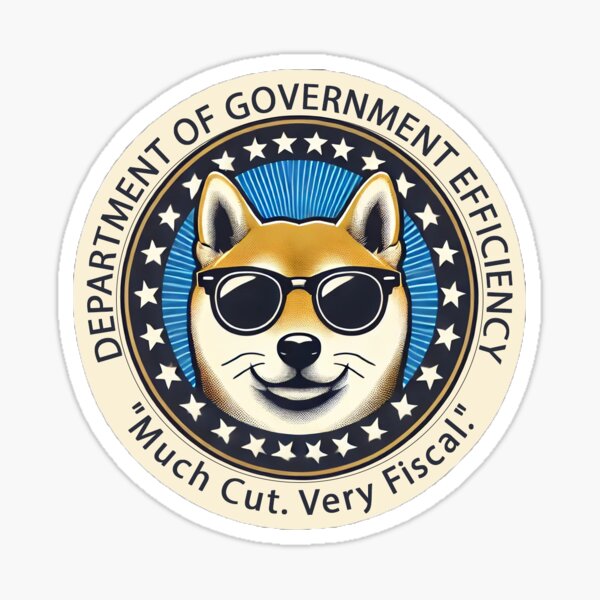 "DOGE D.O.G.E. Department of Government Efficiency seal" Sticker for ...