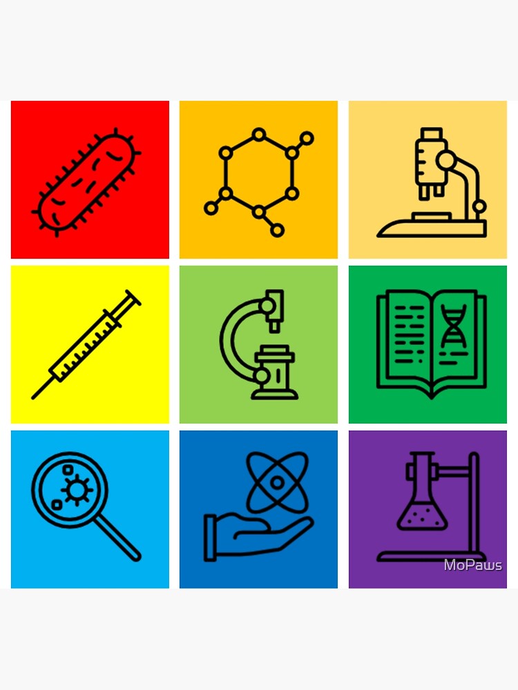 "Rainbow Pride Science Icons" Photographic Print for Sale by MoPaws ...