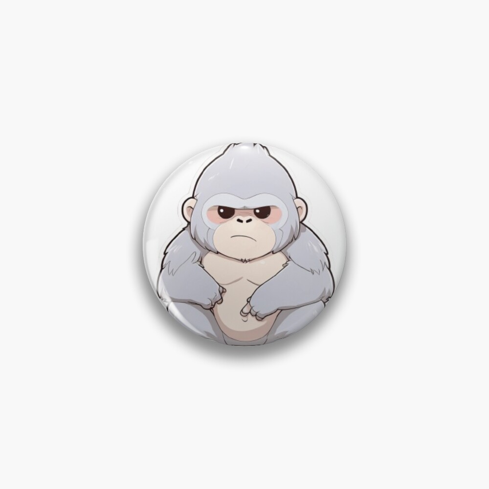"Cute Silverback Gorilla – Adorable Jungle Sticker" Sticker for Sale by ...