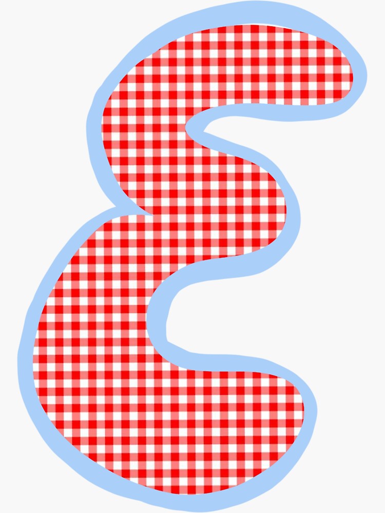 "E initial cute preppy sticker" Sticker for Sale by emmakate2044 ...