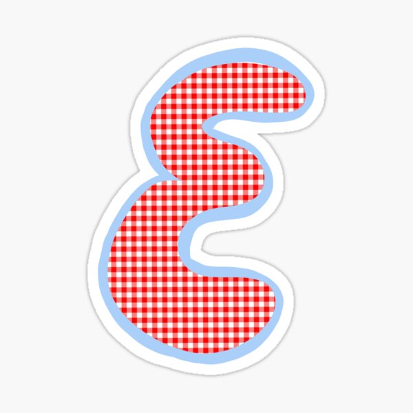 "E initial cute preppy sticker" Sticker for Sale by emmakate2044 ...