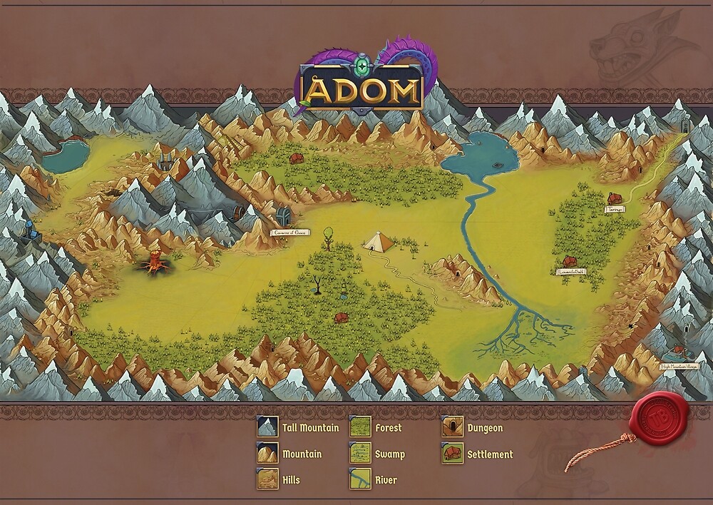 "ADOM map" by ADOMgame | Redbubble