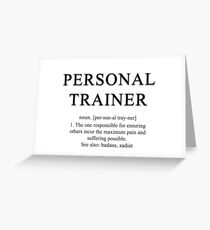 Personal Trainer Greeting Cards | Redbubble