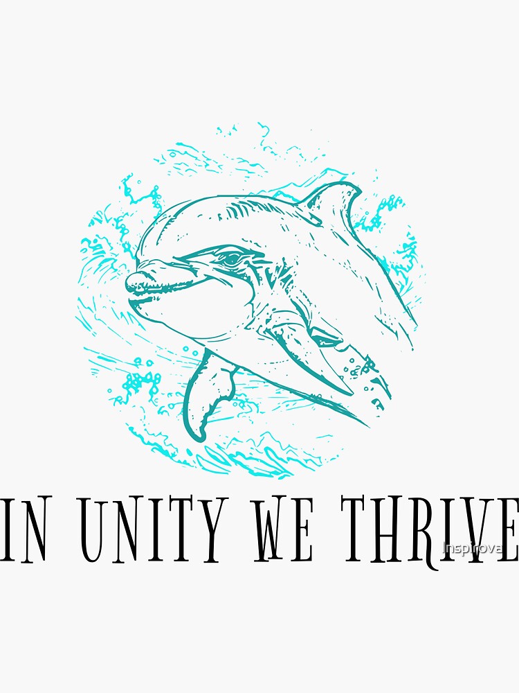 "Dolphins: A Study in Teamwork and Cooperation" Sticker for Sale by ...
