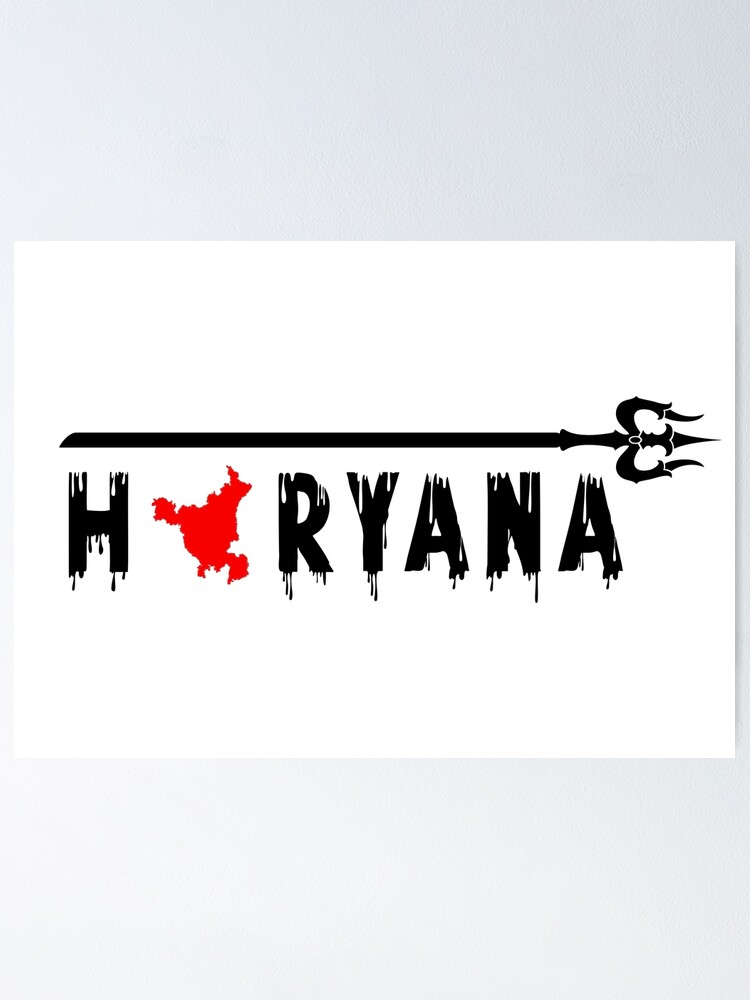 "HARYANA CAR STICKER" Poster for Sale by Shunukshi | Redbubble