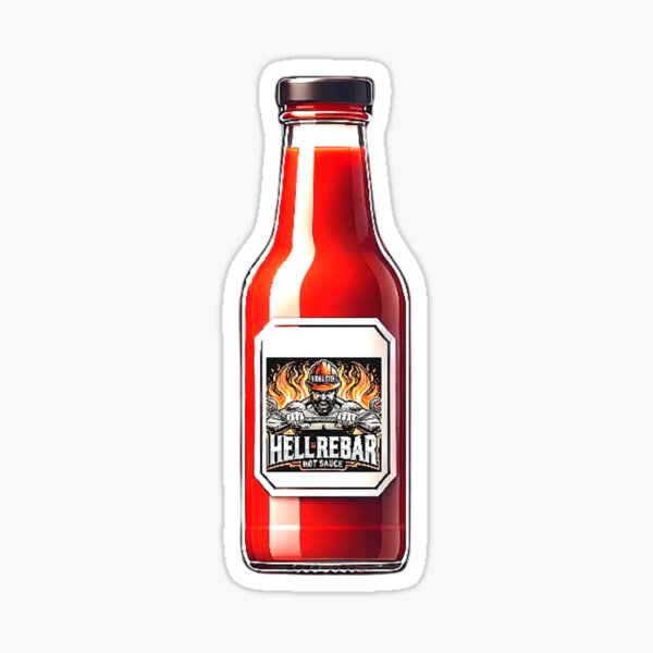 "Hell Rebar Hot Sauce " Sticker for Sale by Reinforced | Redbubble