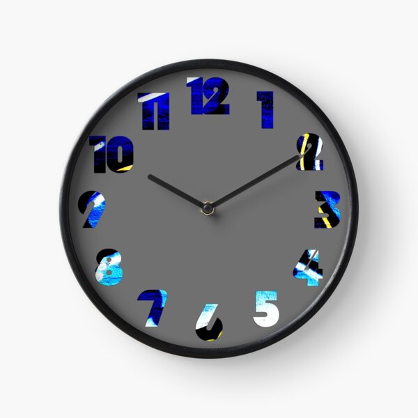 "Graffiti 15 Numbers Overlay Wall Clock" Clock for Sale by AlanHarman ...