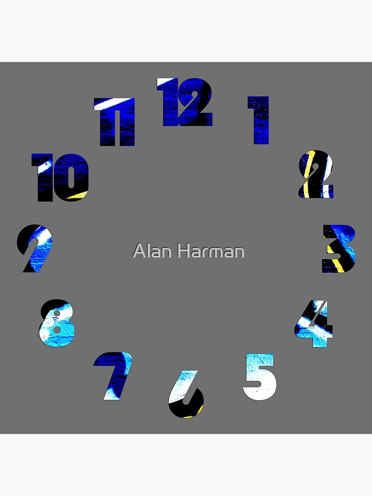 "Graffiti 15 Numbers Overlay Wall Clock" Clock for Sale by AlanHarman ...