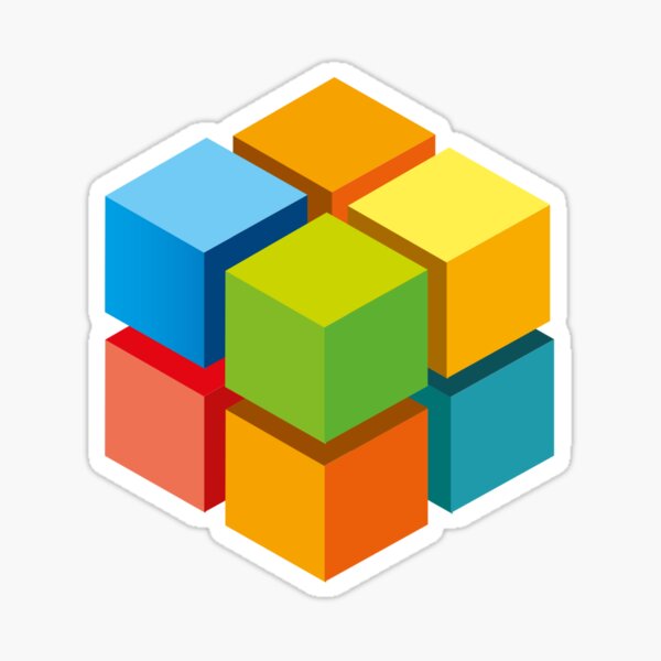 "Cubic Puzzle" Sticker for Sale by praaf | Redbubble