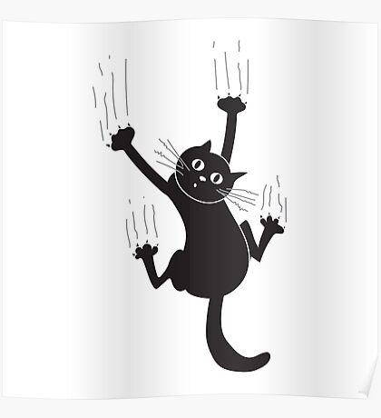 Cat Hanging Posters | Redbubble