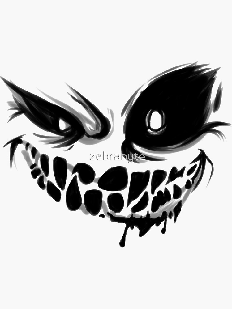 "evil devilish grin" Sticker by zebrabyte | Redbubble