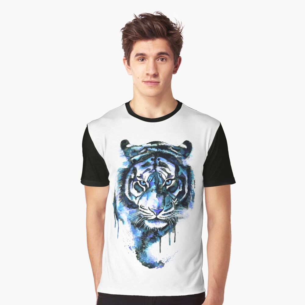 "Blue Tiger" Sticker for Sale by colorsofthewild | Redbubble