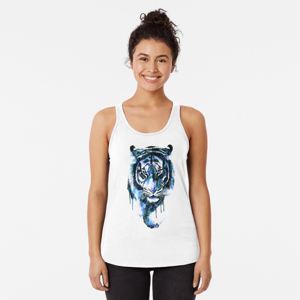 "Blue Tiger" Sticker for Sale by colorsofthewild | Redbubble