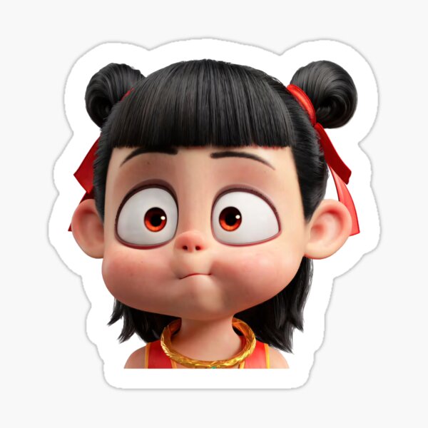 "Cute Ne Zha Emotional Face" Sticker for Sale by Yuki Fliart Studio ...