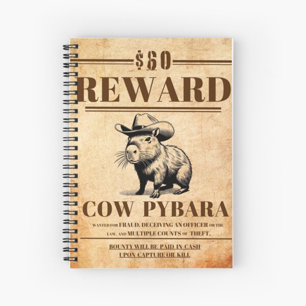 Cuaderno for Sale con la obra «Cowpybara, póster de sombrero de vaquero ...