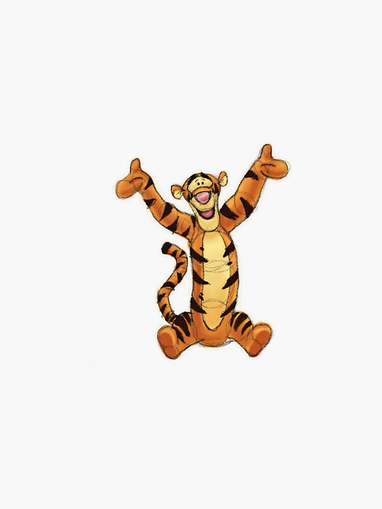 "Tigger" Sticker for Sale by OJGray | Redbubble