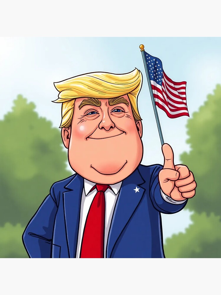 "Donald Trump & The American Flag Thumbs Up" Sticker for Sale by ...