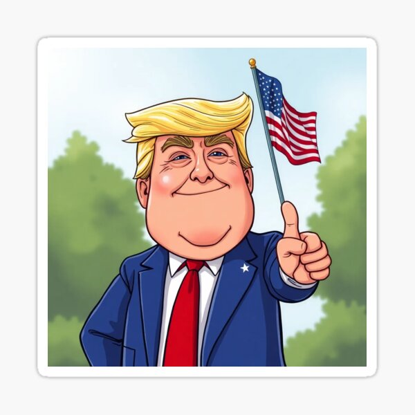"Donald Trump & The American Flag Thumbs Up" Sticker for Sale by ...