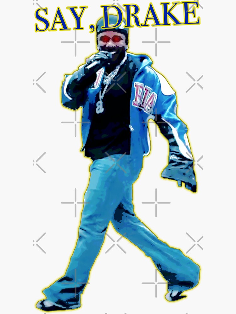 "Say Drake featuring Kendrick Lamar with lasers" Sticker for Sale by ...