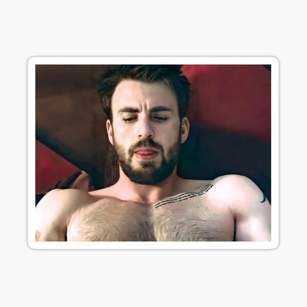 "chris evans relaxed" Sticker for Sale by sarzerdesigns | Redbubble