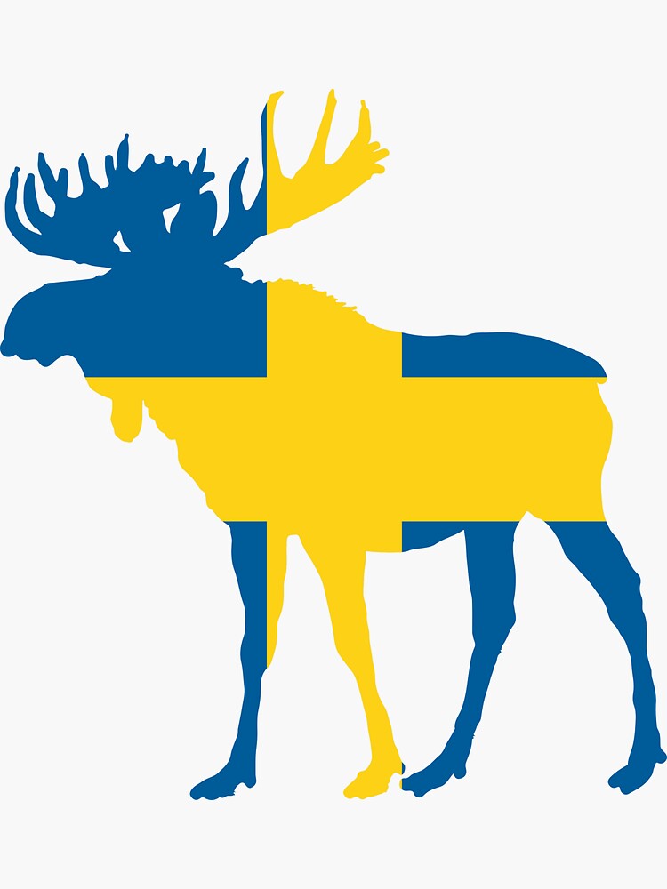 "Moose Sweden" Sticker by rehatschek | Redbubble